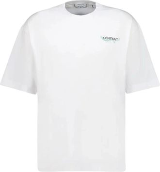 Off-white Homme, Tops, Blanc, Taille: S Moon Skate Graphic T-shirt