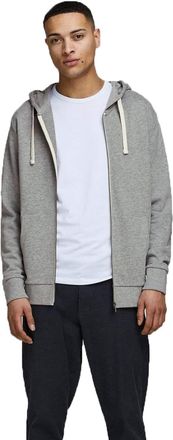 Jack & Jones Herren Jjeholmen Zip Hood Noos Sweatjacke, Grau (Light Grey Melange Fit: Reg Fit - Melange), M EU
