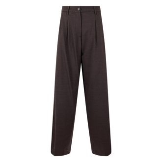 Nine In The Morning Weite Hose mit hohem Bund - - Trousers - Damen - Braun - W24
