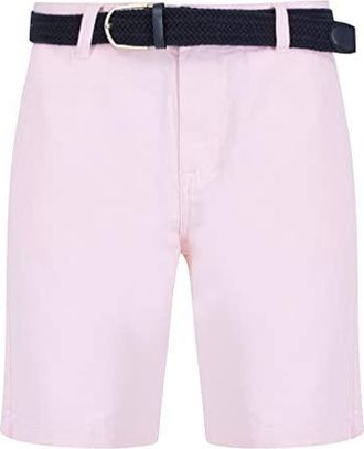 Tokyo Laundry Armando Cotton Chino Shorts with Woven Belt in Pink Oxford - Tokyo Laundry - L