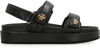 Tory Burch Womens Kira Leather Sandals Black