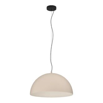 Eglo Suspension luminaire Gaetano 1, lustre pour salon et salle &agrave; manger, lampe de plafond suspendue en m&eacute;tal noir et couleur sable, douille E27, &Oslash; 53,5 cm
