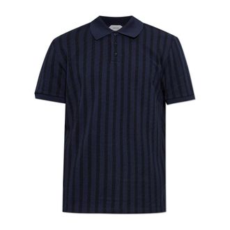 Versace Baumwoll-Poloshirt mit Monogramm - - Tops - Herren - Blau - M