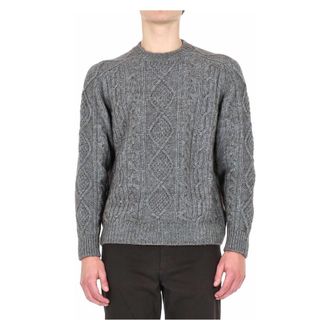 Herno Vanisee Kabel Rundhals-Pullover - - Knitwear - Herren - Grau - L