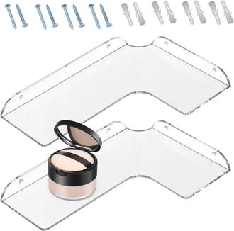 Generic Schwebende Regale f&uuml;r Wand, Eck-Organizer aus Acryl, schwebende Wandregale - f&uuml;r K&uuml;che, Schlafzimmer, B&uuml;ro, Wohnung, Schlafsaal, Bauernhaus, Schlafzim