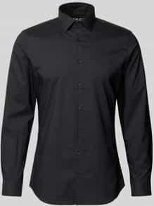 Jake*s Super Slim Fit Business-Hemd mit Kentkragen