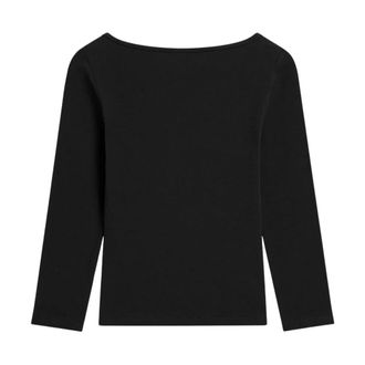 St.Agni Femme, Tops, Noir, Taille: 38 FR Soft Jersey Ballerina Top