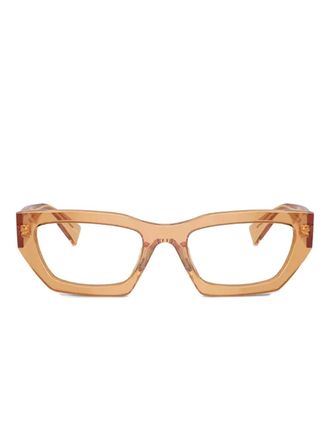 Miu Miu Eyewear lunettes de vue à monture géométrique - Orange