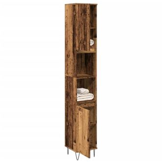vidaXL Badschrank Altholz-Optik 30x30x190 cm Holzwerkstoff - Vidaxl