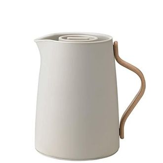 Stelton Théière Isotherme Emma - Théière Isotherme en Plastique avec Couvercle et Insert Thermique en Acier Inoxydable - 1 Litre, Sable Doux