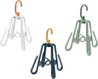 Cabilock 3 Stück Kunststoff Schuhhalterung zum Aufhängen Platzsparendes Winddichtes Trockengestell mit Haken Vielseitiger Schuh Organizer für Balkon Schlafzimm