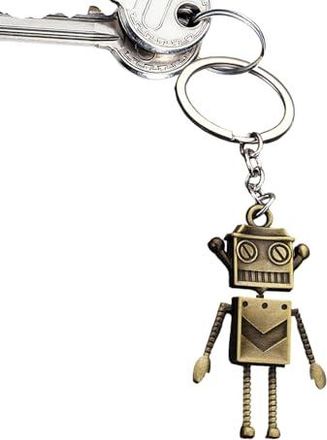 Generico Porte-clés robot - Porte-clés en forme de robot, porte-clés ludique | Porte-clés mobile mains et pieds, décoration pour clés de maison et de voiture, 
