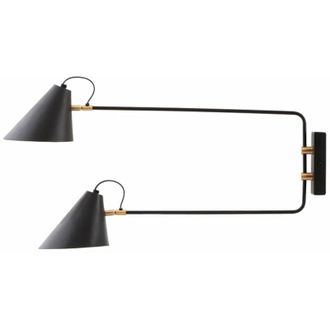 House Doctor [NEUWERTIG] B-Ware House Doctor Club Wandleuchte Double Leselampe Nachttischlampe 2 Flammig Schwarz