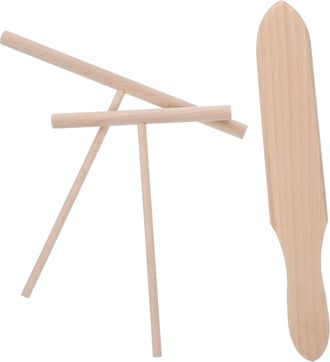 BESPORTBLE 3 St&uuml;ck Teiliges Crepes Spreader Spatel Holz Ergonomische Pfannenwender f&uuml;r Pancakes und Crepes Hitzebest&auml;ndige Buchenholz backutensilien Einfacher Re