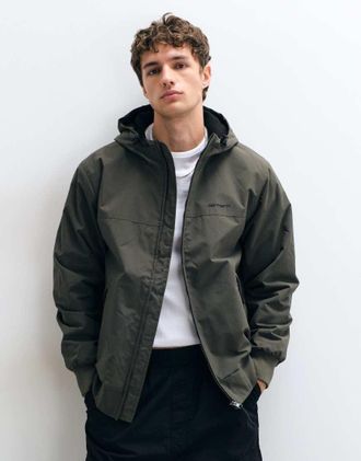 Carhartt Work in Progress Jacke Sail mit Kapuze und Rei&szlig;verschluss in Khaki-Gr&uuml;n