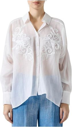 Ermanno Scervino Femme, Blouses et Chemises, Blanc, Taille: 34 FR Chemise Broderies