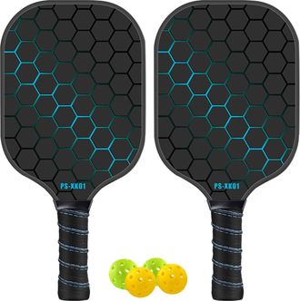 Generico Paddelkugel-Set, Gurkenkugel-Set, Rackets-Set, Pro-Salz-Set zur Verbesserung der Essiggurkenmassage | Schläger aus Glasfaser