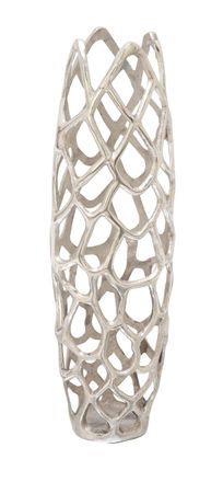 Deco 79 37660 Aluminium Deko Vase 20,3 cm W, 66 cm H