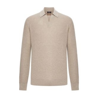 Ermenegildo Zegna Polo Kragen Pullover - - Knitwear - Herren - Beige - 2XL