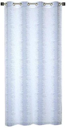 HOME MAISON Vorhang Jacquard àondes Farbige, Polyester, blau, 240 x 140 cm