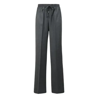 Kiton Femme, Pantalons, Gris, Taille: 40 FR Wide Pantalons