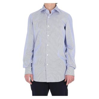 Finamore Camicia sartoriale bacchettata in twill 120s - - Shirts - Herren - Wei&szlig; - L