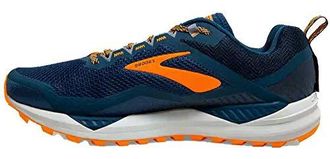 Brooks Homme Cascadia 14 Chaussure de Course, Poseidon/Orange/Grey, 41 EU