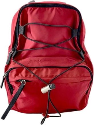 Prada unisex, Pre-owned, Rouge, Taille: ONE Size Sac &agrave; dos en nylon Pre-owned