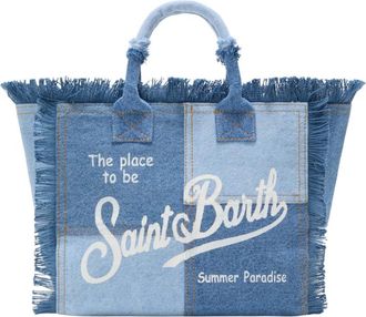 Saint Barth Femme, Sacs, Bleu, Taille: ONE Size Denim Patchwork Tote