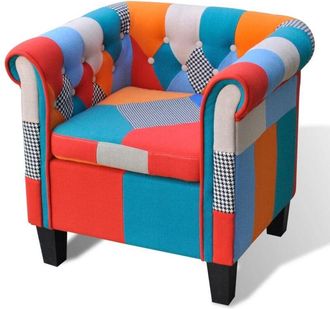 vidaXL Fauteuil avec design de patchwork Tissu