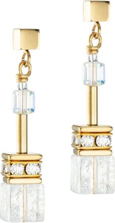 Coeur de Lion Ohrringe - GeoCUBE Iconic Nature Ohrringe - Gr. unisize - in Wei&szlig; - f&uuml;r Damen