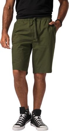 JP1880 Herren gro&szlig;e Gr&ouml;&szlig;en &Uuml;bergr&ouml;&szlig;en Menswear L-8XL Bermuda, FLEXNAMIC, Elastikbund, 4 Taschen Oliv 5XL 801978440-5XL