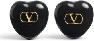 Valentino Garavani Femme, Accessoires, Noir, Taille: ONE Size Coeur V Logo Boucles doreilles Bijoux