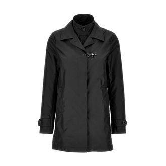 Fay Schwarzer Morgenmantel mit hydrophober Behandlung - - Coats - Damen - Schwarzk - L