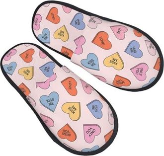 Generic Slippers Coeurs DAmour Anti Odeur Chaussons Antidérapantes Pantoufles Pour De Camping Hôtels Voyage M