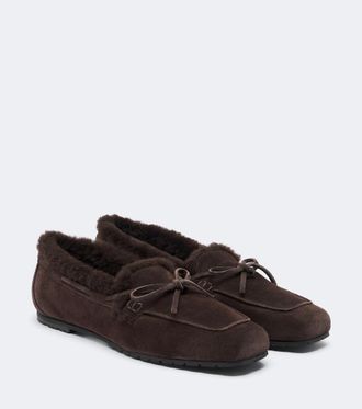 Aeyde Chaussures bateau Jasper en daim