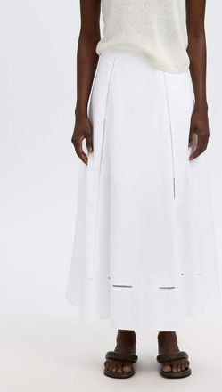 Selected jupe longue en blanc &eacute;clatant