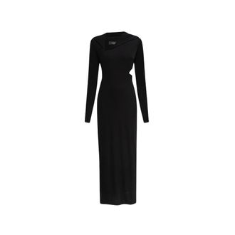 Versace Kapuzenkleid - - Dresses - Damen - Schwarzk - S