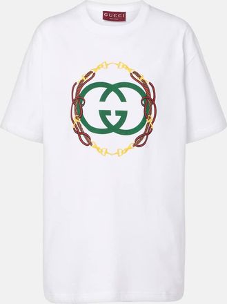 Gucci T-Shirt Interlocking G aus Baumwoll-Jersey
