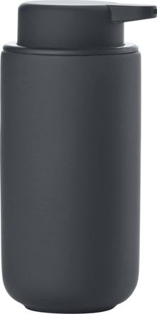Zone Denmark Ume Seifenspender für Flüssigseife, Steingut/Keramik mit Soft Touch-Beschichtung, Skandinavisch im Design, 450 ml, Höhe 19 cm, Schwarz