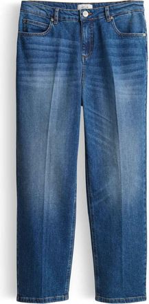 OPUS Damen Straight | LANAH Lively Straight Jeans aus Dry Indigo Mid Rise mid Lively Blue, 38 L26