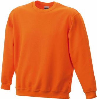 James & Nicholson Herren Sweatshirt Round - Sweat - Heavy, Gr. XXX-Large, Orange