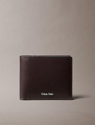 Calvin Klein Portefeuille fin en cuir anti-RFID