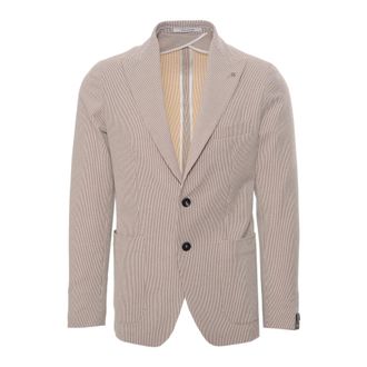 Tagliatore Homme, Costumes, Brun, Taille: M Veste Seersucker Crois&eacute;e