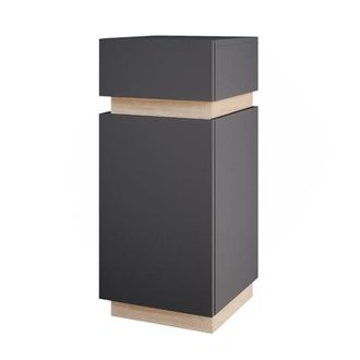 Vicco Meuble de Rangement de Salle de Bain Gloria, Anthracite/Sonoma, 33 x 75.5 cm avec Porte et tiroir