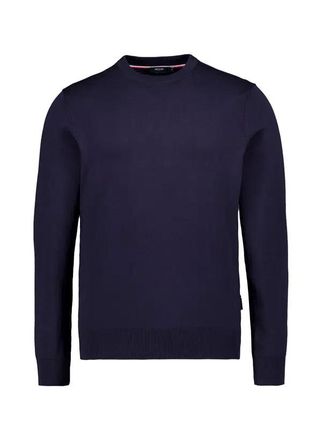 Daniel Hechter Herren Pullover blau Baumwolle unifarben
