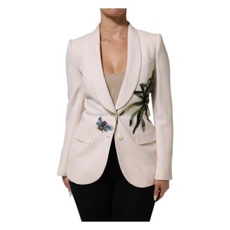 Dolce & Gabbana Einreihiger Mantel - - Jackets - Damen - Beige - XS