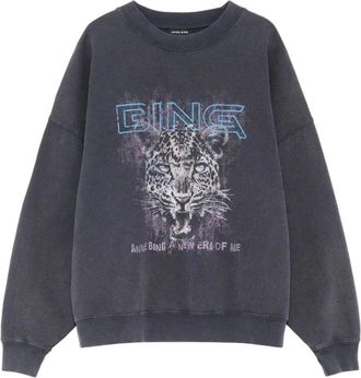 Anine Bing Miles Sweat Leo Sweatshirt - - Sweatshirts & Hoodies - Damen - Schwarzk - L