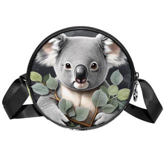 Generic Sac &agrave; bandouli&egrave;re rond pour femme, petit sac &agrave; bandouli&egrave;re avec fermeture &eacute;clair et bretelles r&eacute;glables style d&eacute;contract&eacute; pour femmes et filles