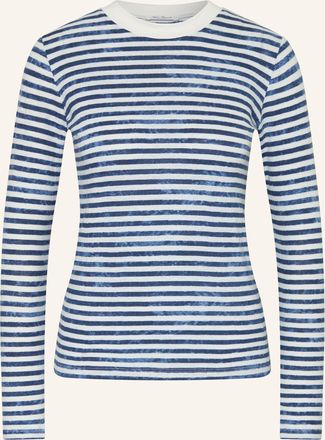 Stefan Brandt Longsleeve Feriel Aus Leinen blau